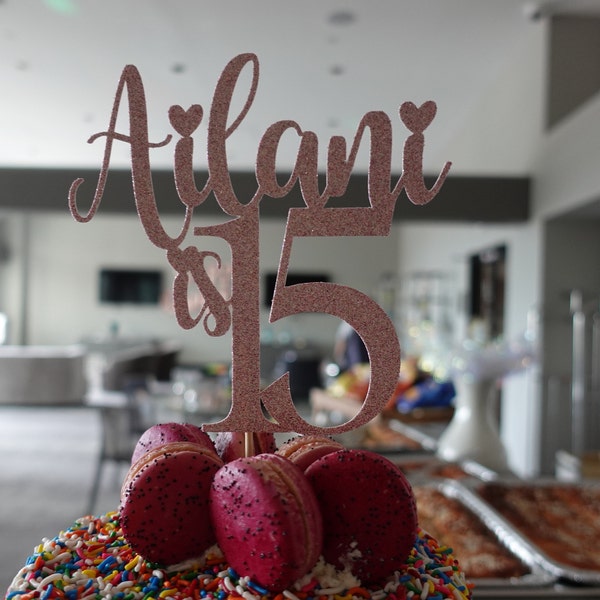 15th Birthday Cake Topper, Quinceanera Cake Topper, Happy 15th Birthday ...