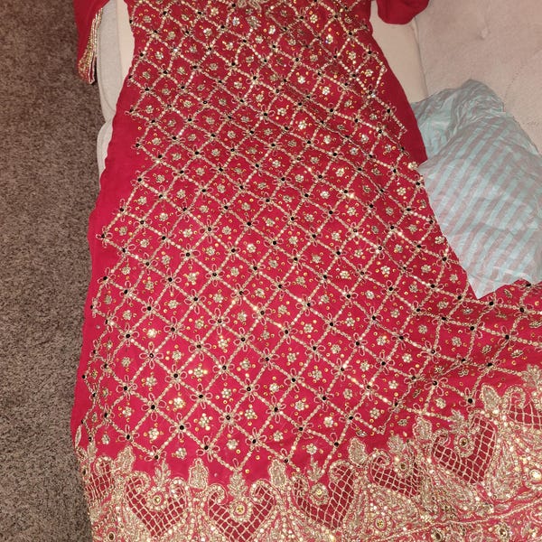 Beautiful Multy Embroidered Frock With Mirror Work on Mustered Yellow ...