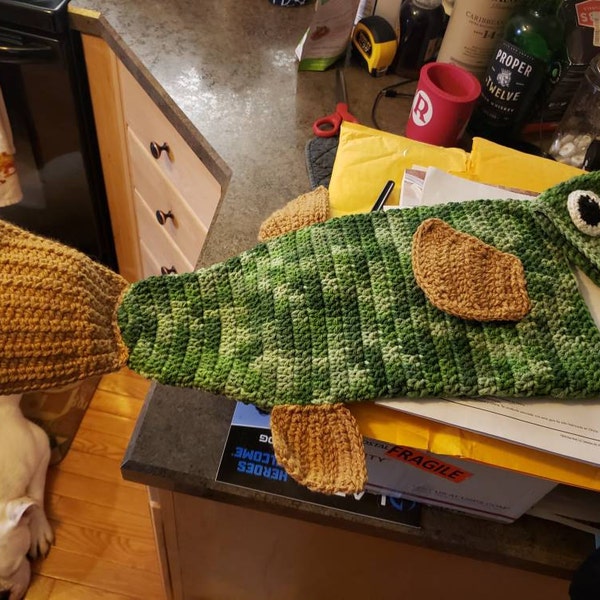 Crochet Trout Bass Fish Costume for Baby, Cocoon and Headband With ...