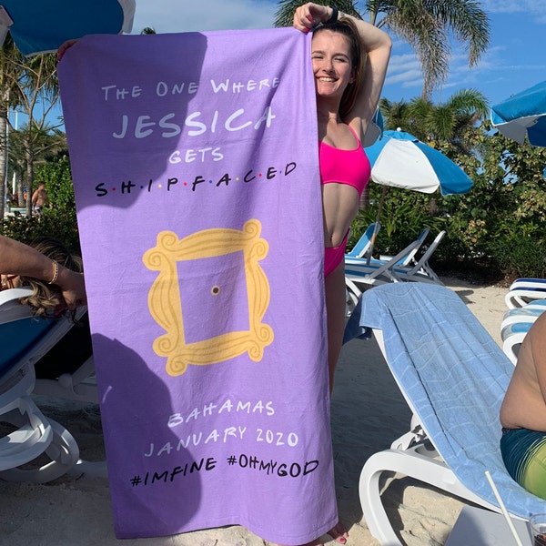 Custom Friends TV Show Personalized Beach Towel | Friends TV Show Gift ...