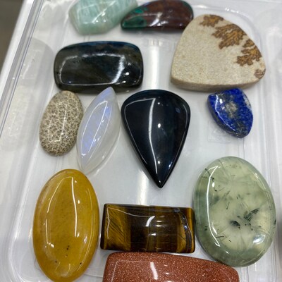 Natural Gemstone Cabochon, Mix Cabochon Loose Gemstone, Wholesale Lot ...