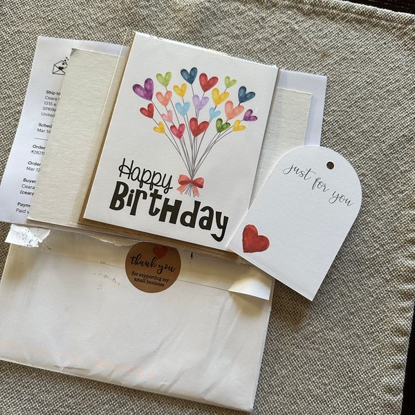 Happy Birthday Card | Blank Inside, Envelope Included (7038) - Etsy