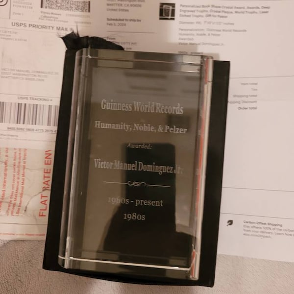 Personalized Book Shape Crystal Award, Awards, Deep Engraved Trophy ...