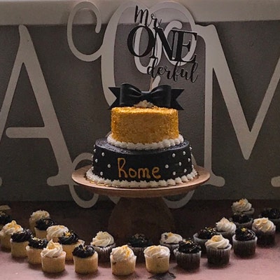 Mr Onederful Cake Topper Mr Wonderful First Birthday Party - Etsy