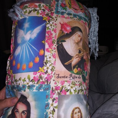 Catholic Saints Fabric Catholic Saints and Images Collage by Anette ...