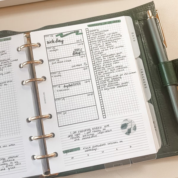 A5 Franklin Covey Bundle, Printable Franklin Covey System Inserts, A5 Printable Planner Inserts ...