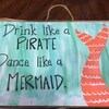 Mermaid Sign, Pool Tiki Bar Sign, Beach Sign, Beach Decor, Drinking ...