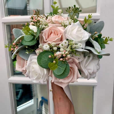 Ivory Bride Bouquet Ivory Wedding Flowers - Etsy UK