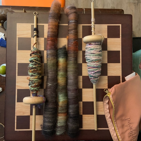 Electric Night Sparkle Drop Spindle - Red Violet Blue Shifting Colors ...