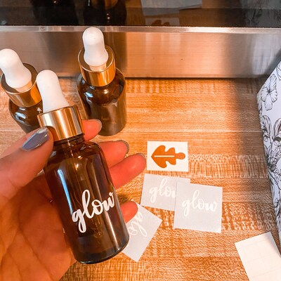 Glow Serum Label Glow Label for Dropper Bottle Hand Lettered Label - Etsy