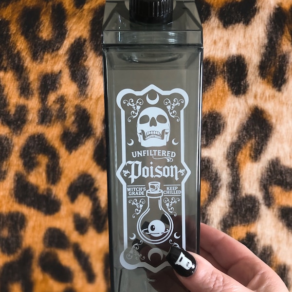 Unfiltered Poison Milk Carton Water Bottle, Cute Milk Carton, Fun Water ...