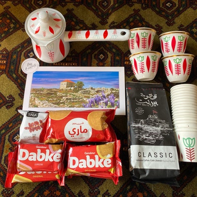 Set of 6 Arak Glass Cups Lebanese Traditional Arak Drinking Glasses ...