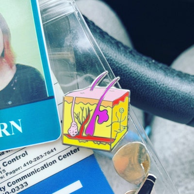 Skin Lapel Pin EP116 Skin, Dermatologist, Anatomy and Cell Lapel Pins ...