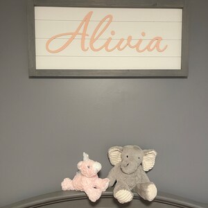 Wood Boy Crib Name Sign, Large Custom Baby Name Sign, Nursery Art Wall ...