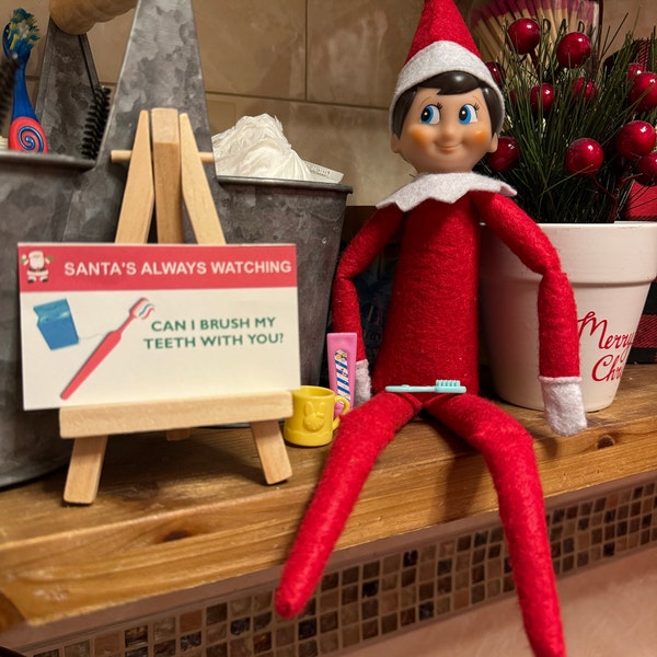 ELF PROPS Elf Size Toothbrush Toothpaste Mini Miniature Dollhouse Elf ...