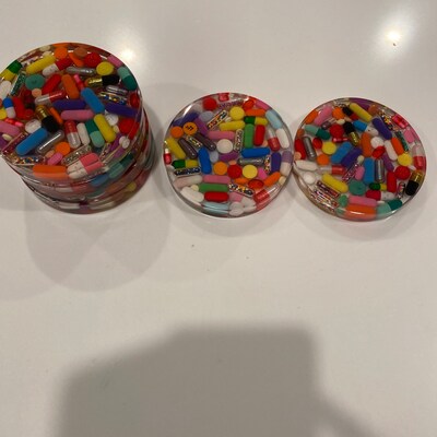 Teacher School Supply Coasters Set of TWO - Etsy