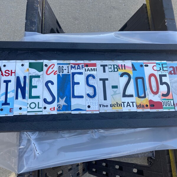 Worn & Faded License Plate Letters and Numbers to Build Your Own ...