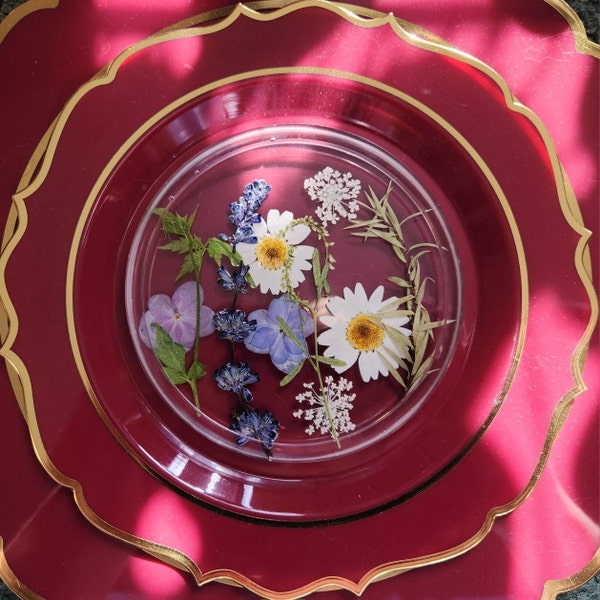 Natural Flowers Coasters,colorful Pressed Real Floral Outdoor Coaster ...