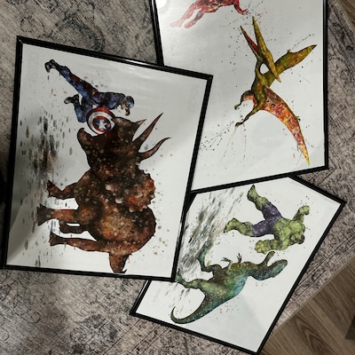 Spider-man Vs T. Rex Tyrannosaurus Poster Picture Peter Parker Vs ...