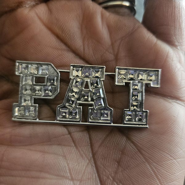 CUSTOM Bling-bling Words Pins, Handmade Name Brooch Pin, Personalised ...