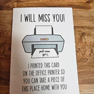 Coworker Leaving Card, Printable Card, Farewell Gift for Boss, New Job ...