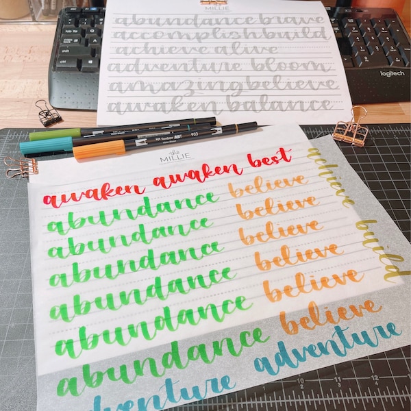 THE ELOISE: Printable Handlettering Worksheets (PDF File Only) From How ...