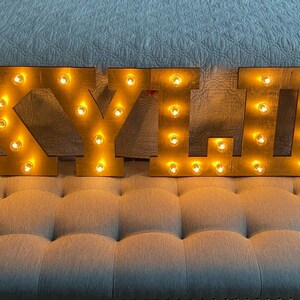 Marquee Sign Wood Letters Name Personalized Lighted Marquee Sign Name ...