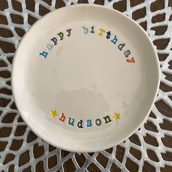 Happy Birthday Cupcake Plate, Cake Plate, Celebration Plate, Special ...