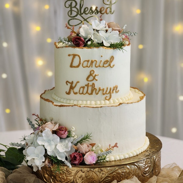 Anniversary Cake Topper | Birthday Cake Topper| Layered Cake Topper ...