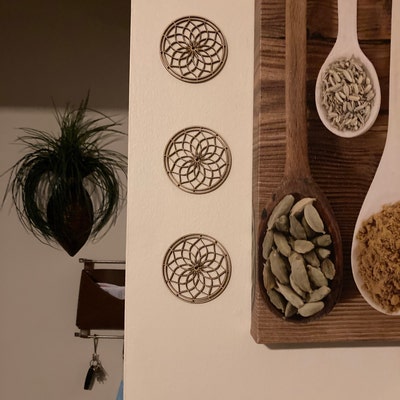 Wooden Circle Flower Shape Cutout, Home Decor, Unfinished and Available ...