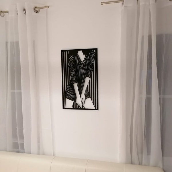 Girl Design Laser Cut Svg Dxf Files Wall Sticker Engraving Decal ...