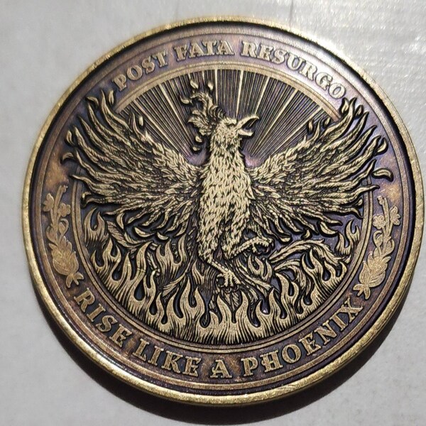 Phoenix Coin| EDC Reminder Challenge Coin | Phoenix Bird Fire Rising ...
