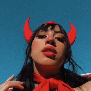 Devil Hood/ Red Devil Hood/ Vintage Devil Hood/ Devil Bonnet - Etsy