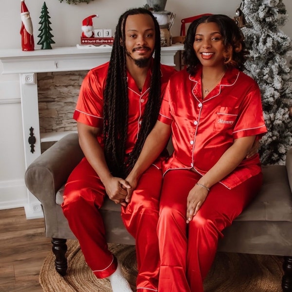 Couple Matching Pjs, Personalized Pjs ,customized Pjs, Mr and Mrs ...