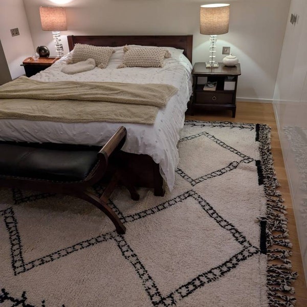 Moroccan Cobalt Blue Rug Moroccan Solid Rug Beni Ourain Rug Berber ...