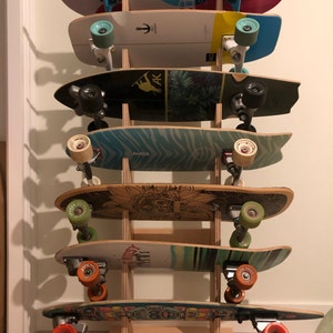 Wall 2 Skate Rack, Skate Hanger, Support, Multiple Skateboard Stand ...