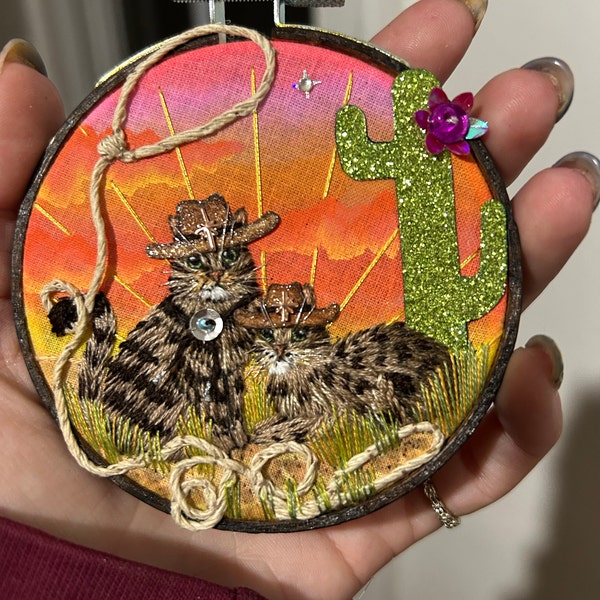 Custom 3" DOUBLE Cat Portrait - Etsy