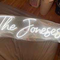 Custom Last Name Neon Sign Wedding for Reception, Led Lights Neon Sign ...