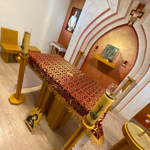 Embroidered Tablecloth Altar Covering With Angels Seraphims, Holy Table ...