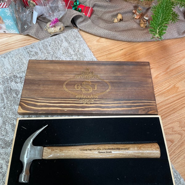 Engraved Personalized Hammer With Wood Box Customized Father of Bride ...