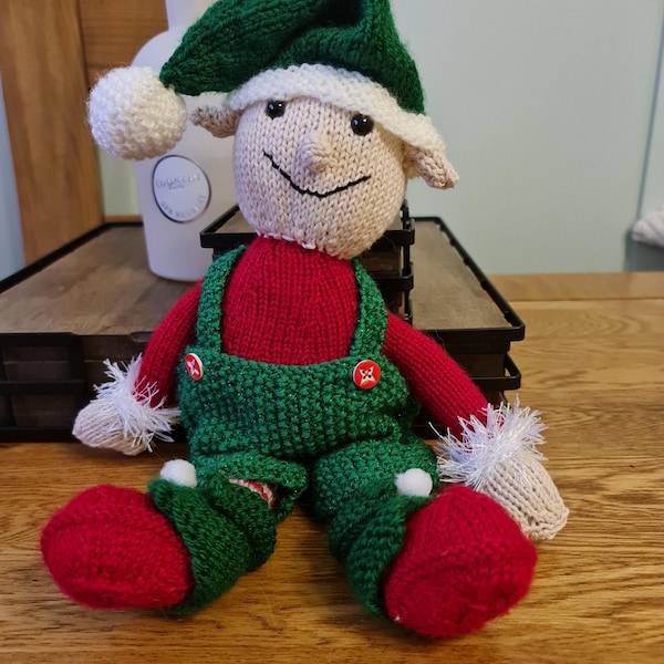 Santa's Helper Christmas Elf Toy Ornament Poseable PDF Knitting Pattern ...