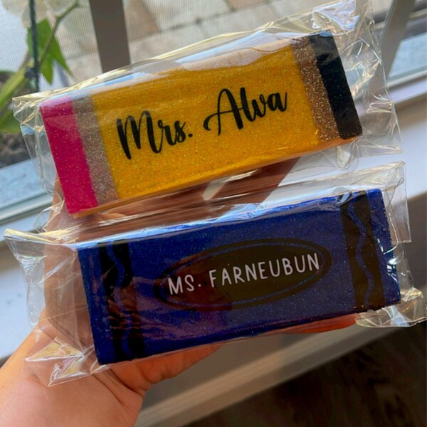 Personalized Board Eraser|pencil Eraser|glitter Eraser|cute Teacher ...