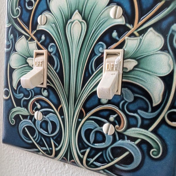 Purple and Turquoise Blue Ceramic Tile Bathroom Tile Decorative Ceramic ...