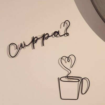 Lightbulb CUSTOM Wire Handwritten Wire Phrases Bespoke Wall Words Wall ...