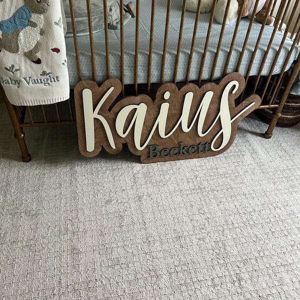Large Custom Wood Name Sign, Nursery Name Sign, Boho Girl Name Sign ...