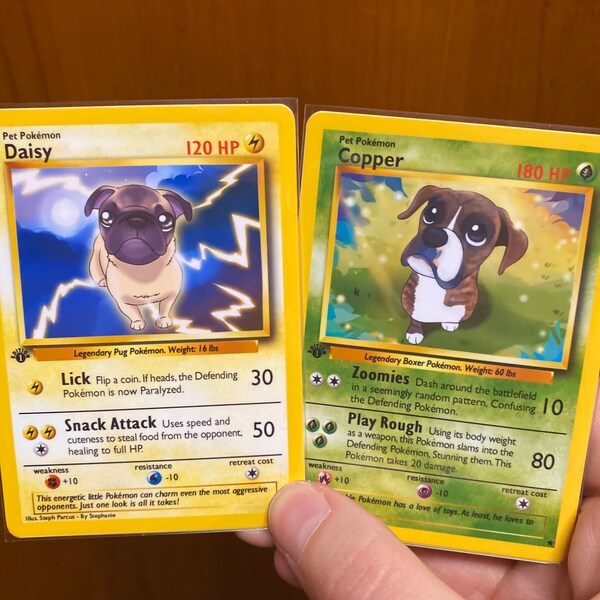 Evolution Set - 2 or 3 Pet Pokemon Cards - Etsy