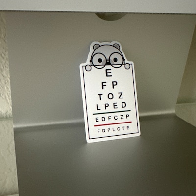 Bear Eye Chart Sticker Snellen Visual Acuity Optometry - Etsy