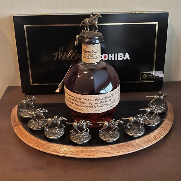 Blanton's Bourbon Bottle Stopper "small Batch" Barrel Head Display Real ...