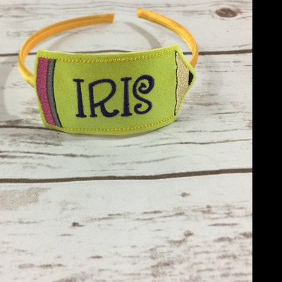 Pencil Headband Slip on Back to School DIGITAL EMBROIDERY DESIGN - Etsy