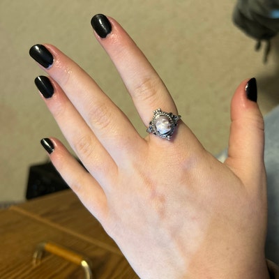 Maple Leaf and Skull Ring,goth Ring,pearl Skull S925 Sterling Silver ...